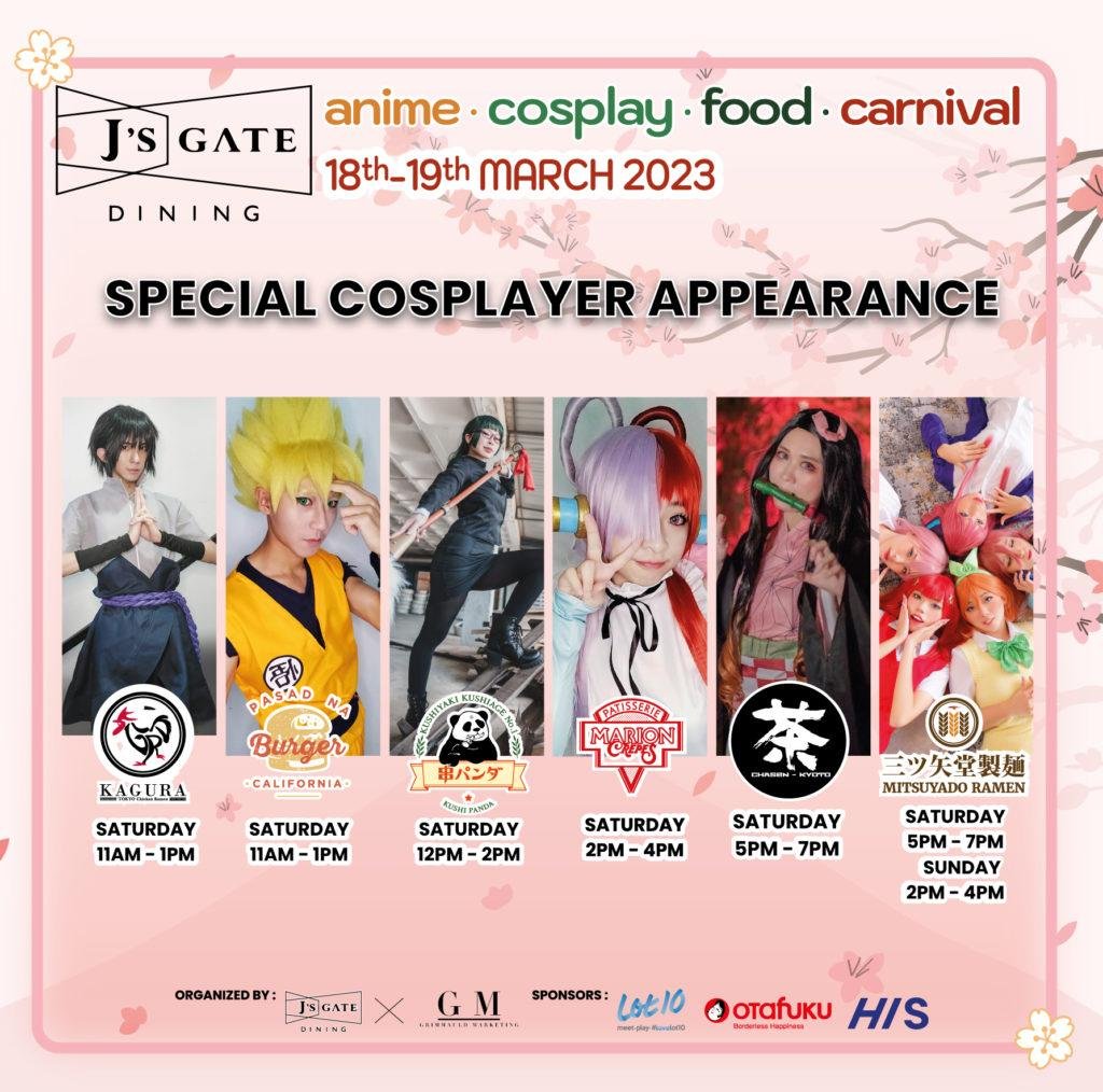 Anime Cosplay Food Carnival Returns To J's Gate Dining This 18-19 March ...