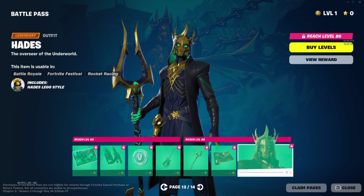 Every Fortnite Battle Pass Skin In Chapter 5 Season 2: Myths & Mortals ...