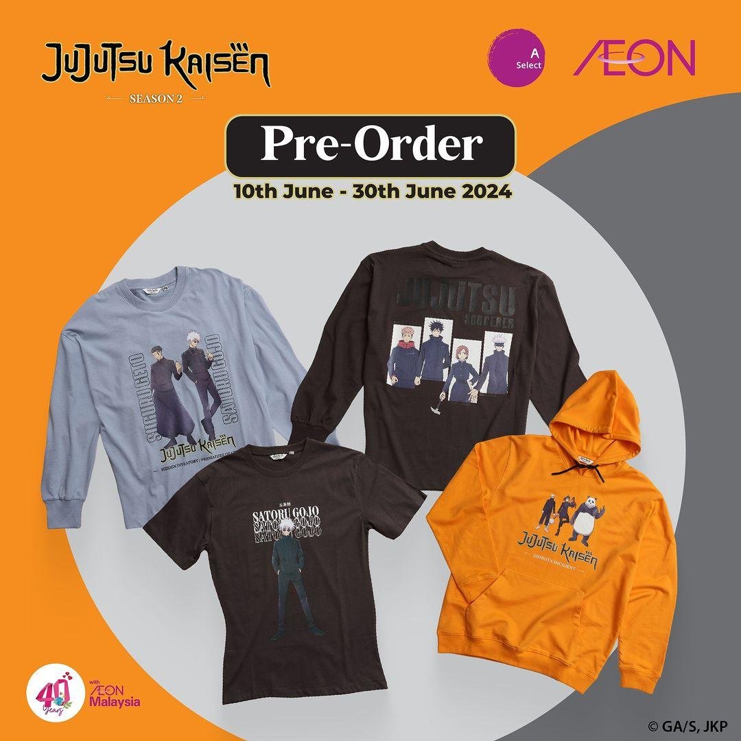 AEON Malaysia Launches Pre-Order For Jujutsu Kaisen Season 2 Apparel ...