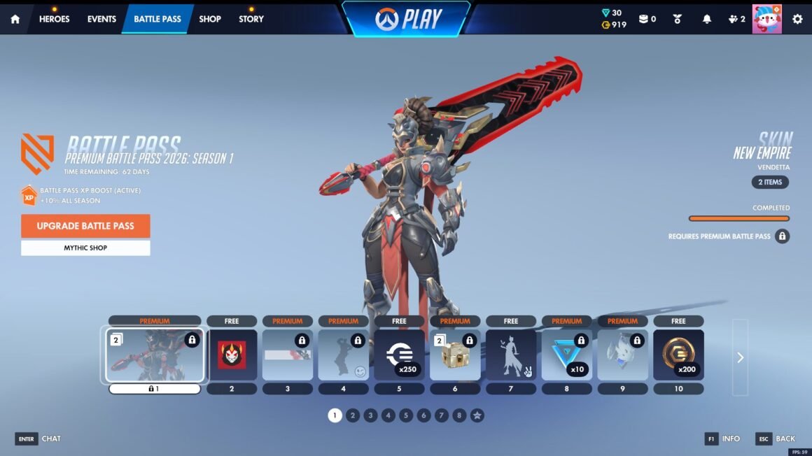 Every Free & Paid Battle Pass Skin In Overwatch Season 1 (In The Year ...