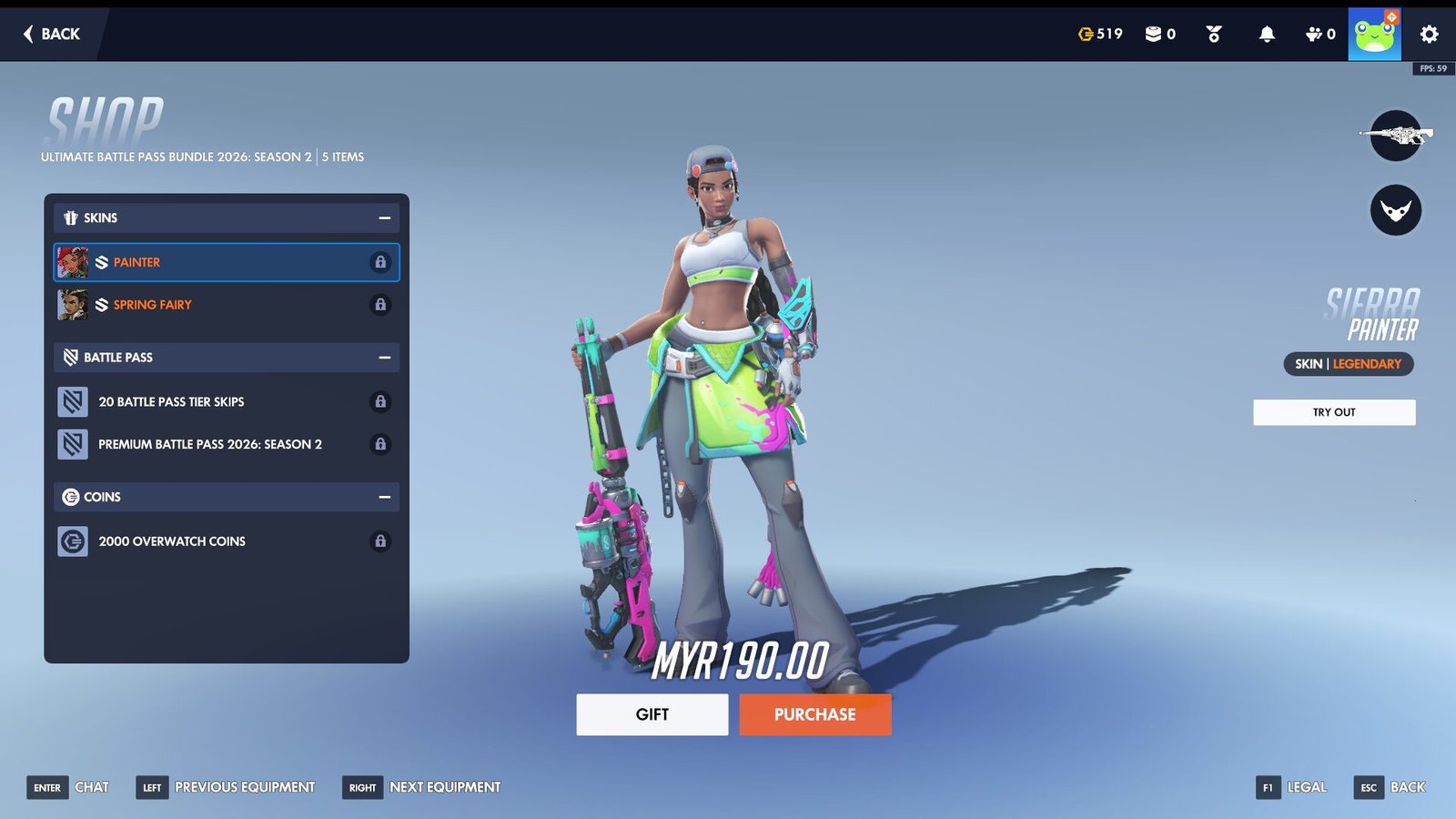 Every Free & Paid Battle Pass Skin In Overwatch Season 2 - THE MAGIC RAIN