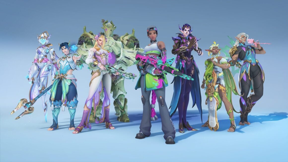 Every Free & Paid Battle Pass Skin In Overwatch Season 2 - THE MAGIC RAIN